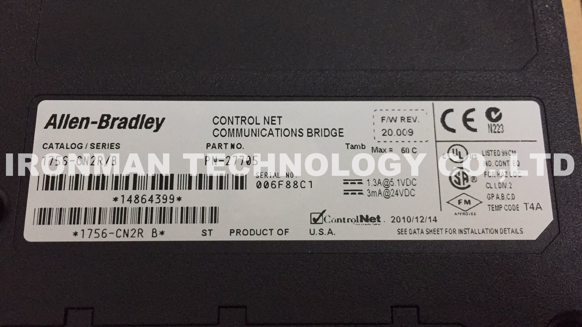 1756-CN2 Series Allen Bradley PLC C Controllogix Controlnet Module AB